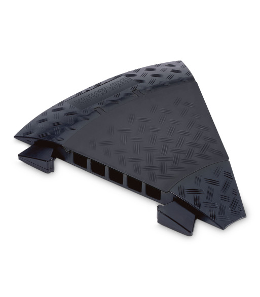 Defender 45° Bend for Cable Bridges 5 Channels, black